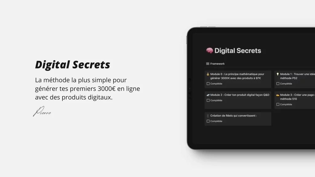 Digital Secrets : La méthode pour générer tes premiers 3000€ en ligne ...